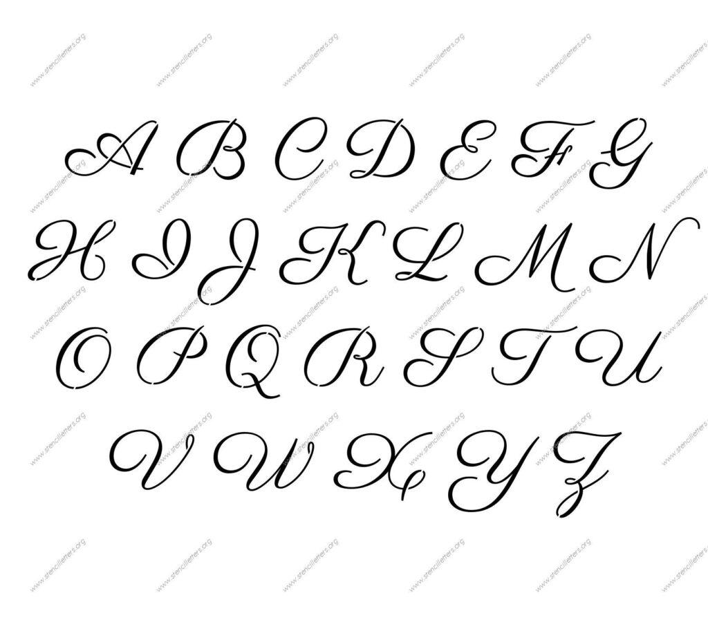 1950S Cursive Script 3 Inch A Z Uppercase Lowercase Letters 0 9 | Rossy ...