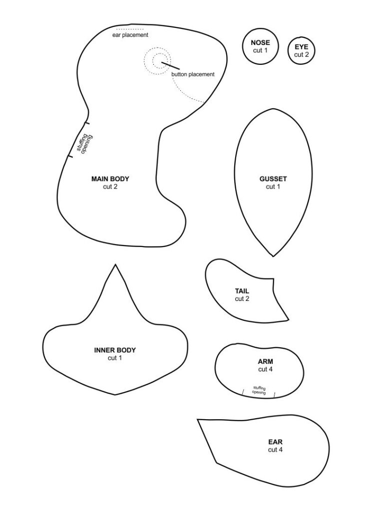 6 Best Free Printable Sewing Patterns Cat Printablee | Rossy Printable