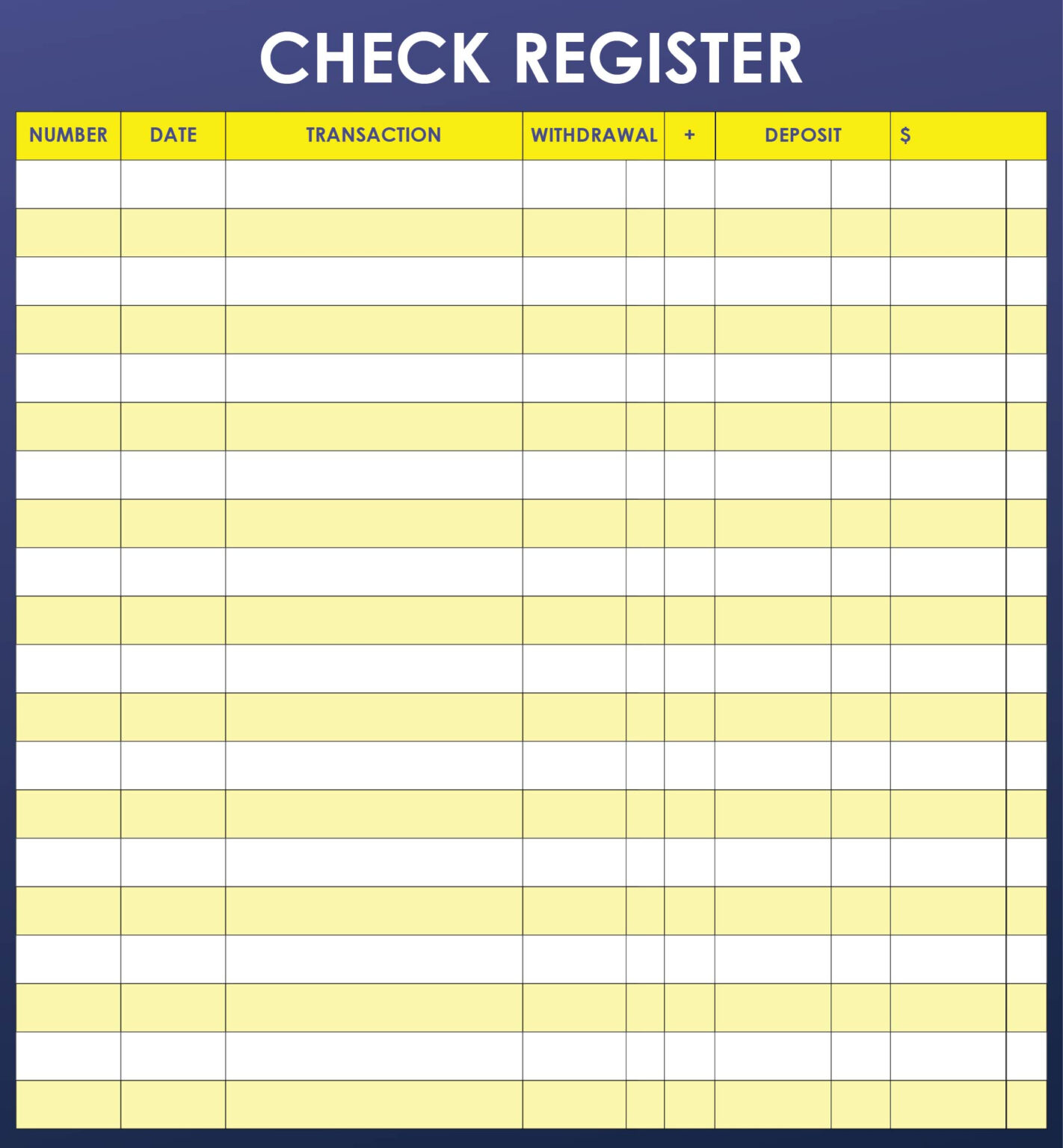 8 Best Free Printable Check Registers For Checkbooks Printablee | Rossy ...