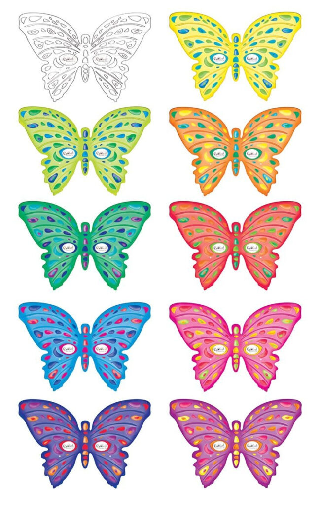 Butterflies Cut Out Template Preschool Insects Spiders Free | Rossy ...