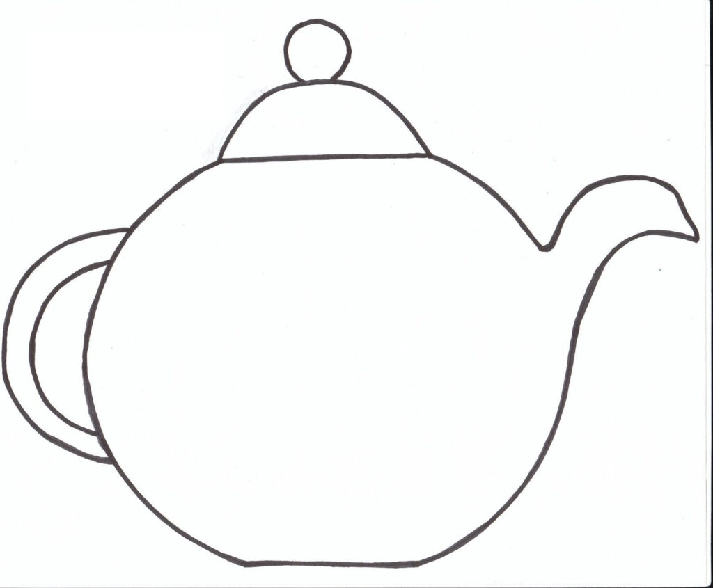 Free Download Teapot Coloring Page Educative Printable | Rossy Printable