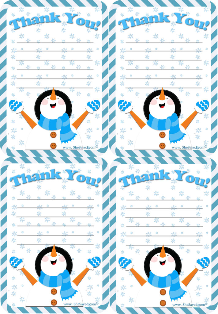 FREE Holiday Thank You Letter Printable | Rossy Printable