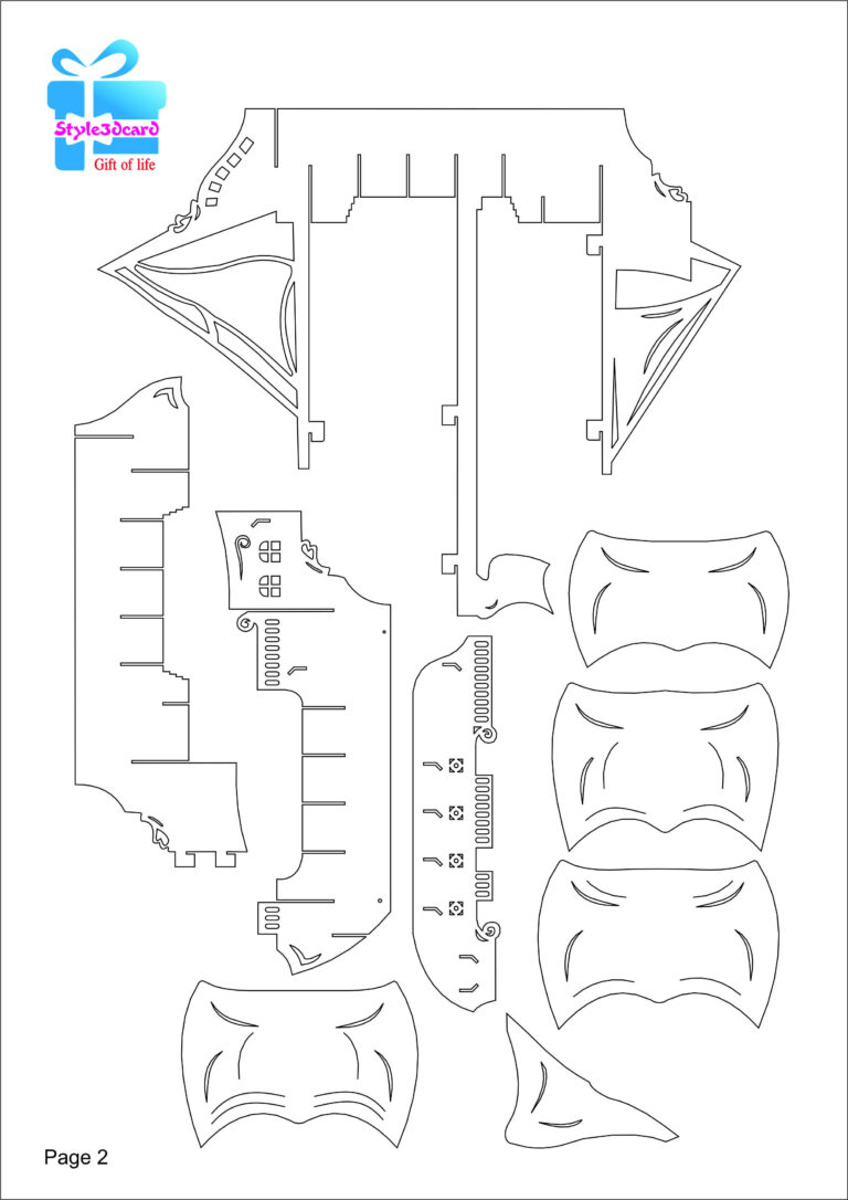 Free Printable Kirigami Pop Up Card Patterns Free Printable | Rossy ...
