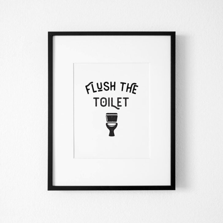 Free Printable Please Flush Toilet Sign Free Printable | Rossy Printable