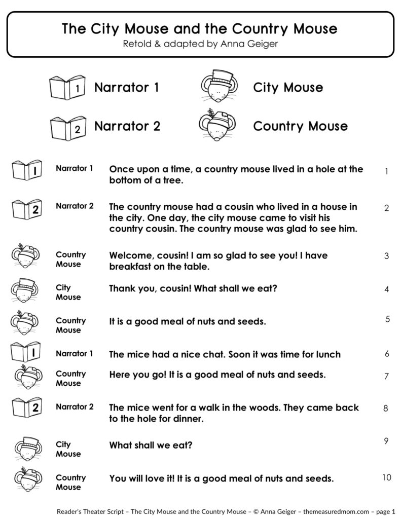 Free Printable Readers Theater Scripts 3Rd Grade | Rossy Printable