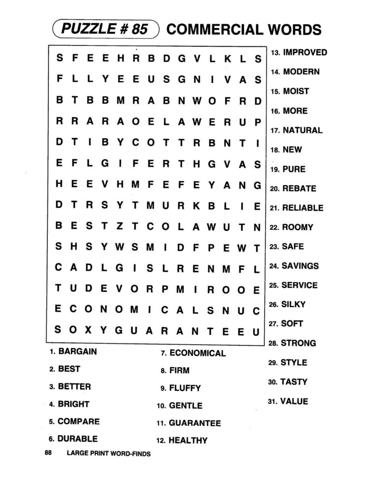 Free Printable Word Searches For Adults Large Print Free Printable ...