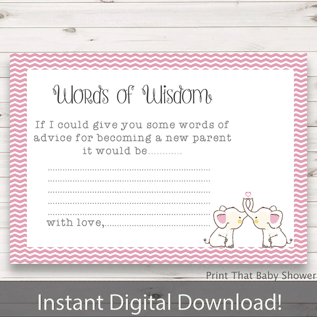 Invisionistdesigns Baby Shower Advice Cards Free Printable | Rossy ...