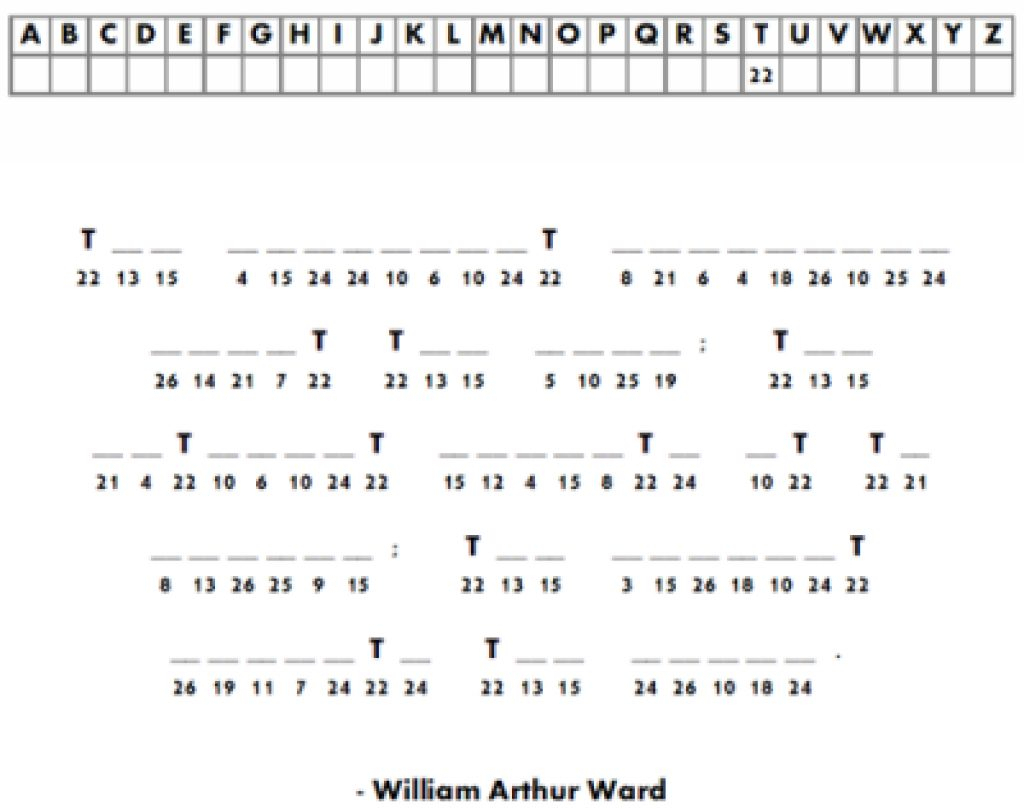 Free Printable Cryptograms With Answers Rossy Printable
