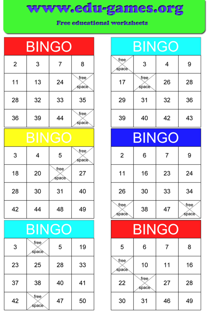 Printable Multiplication Bingo Game PrintableMultiplication | Rossy ...