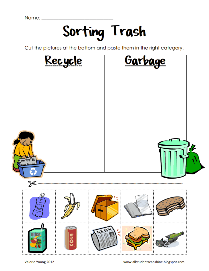 Reduce Reuse Recycle Worksheets Pdf Worksheet | Rossy Printable