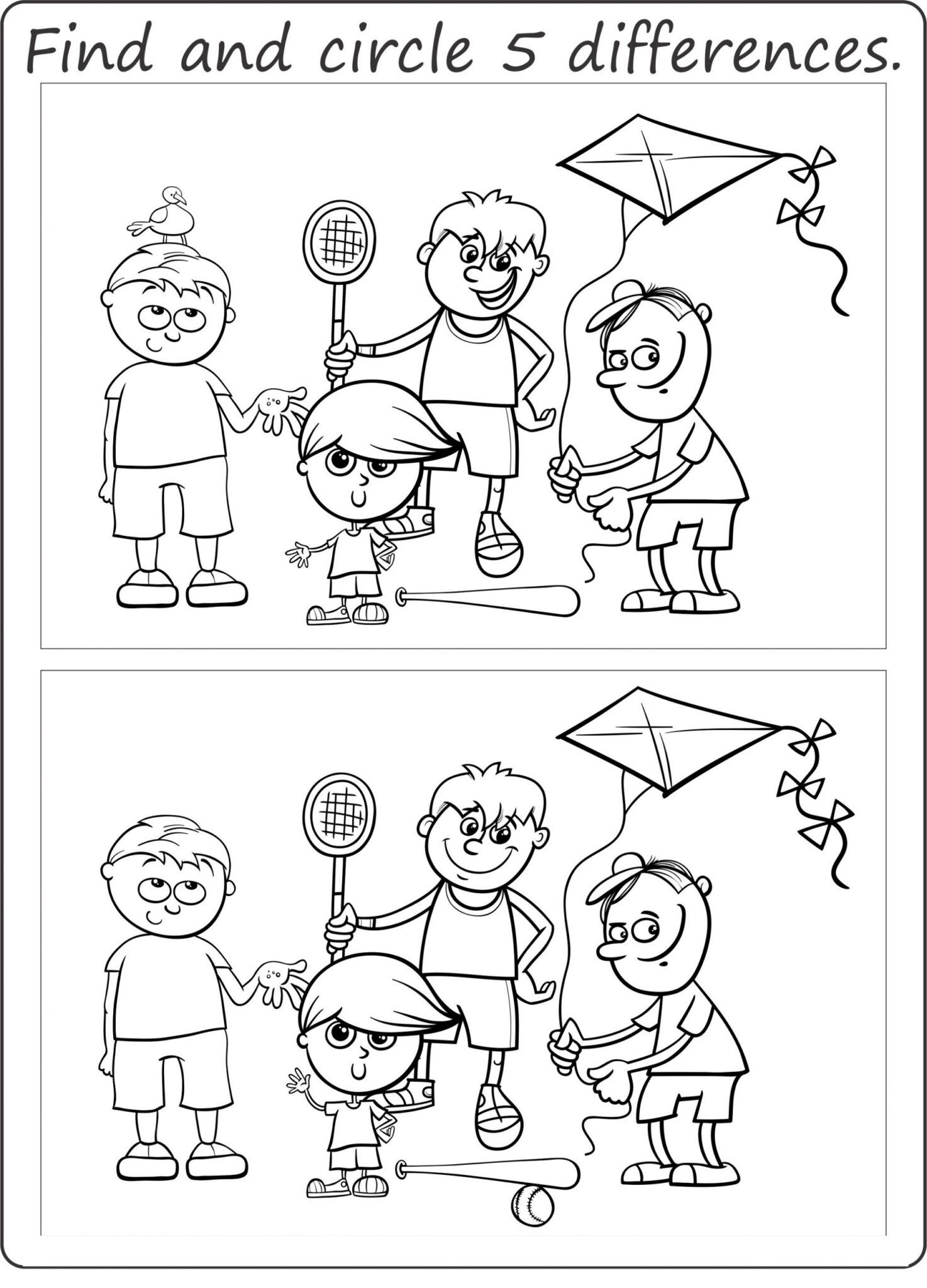 Spot The Difference Worksheets 101 Activity Rossy Printable