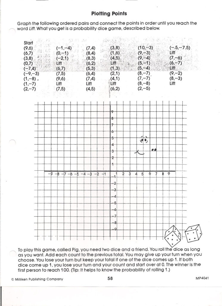 The Coordinate Grid Paper Large Grid A Math Worksheet From The | Rossy ...