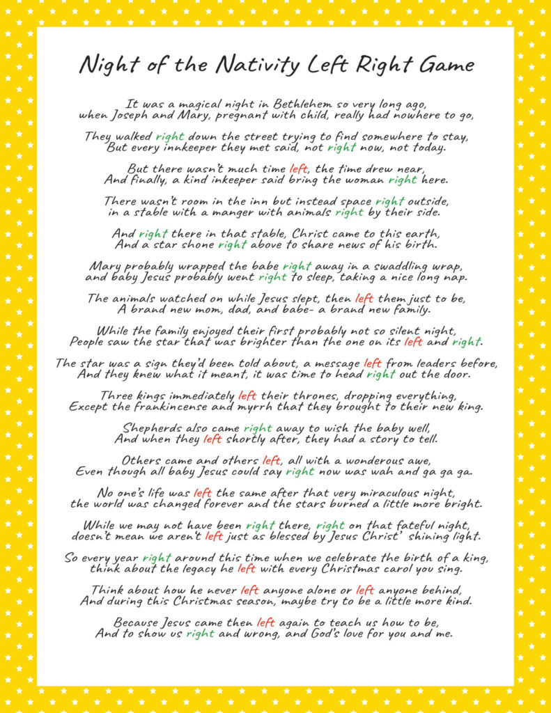 White Elephant Gift Exchange Poem With Numbers | Rossy Printable