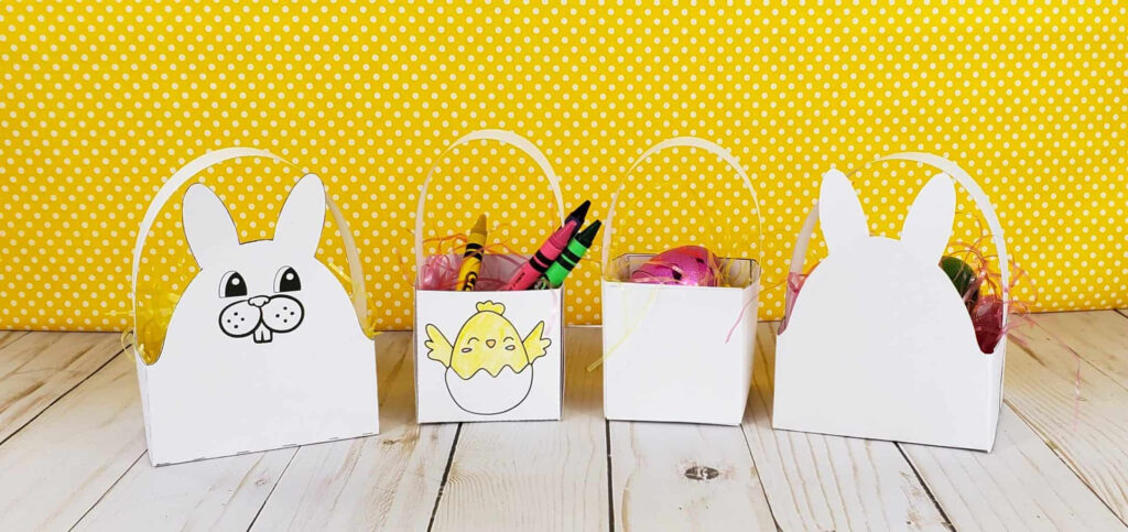 Paper Easter Baskets Printable | Rossy Printable
