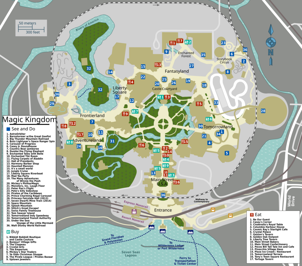 Free Printable Magic Kingdom Map | Rossy Printable