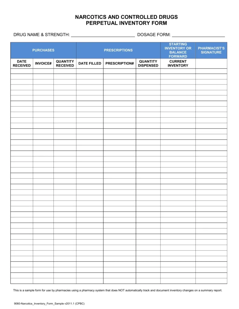 Narcotic Drug Form ≡ Fill Out Printable Pdf Forms Online Within Free ...