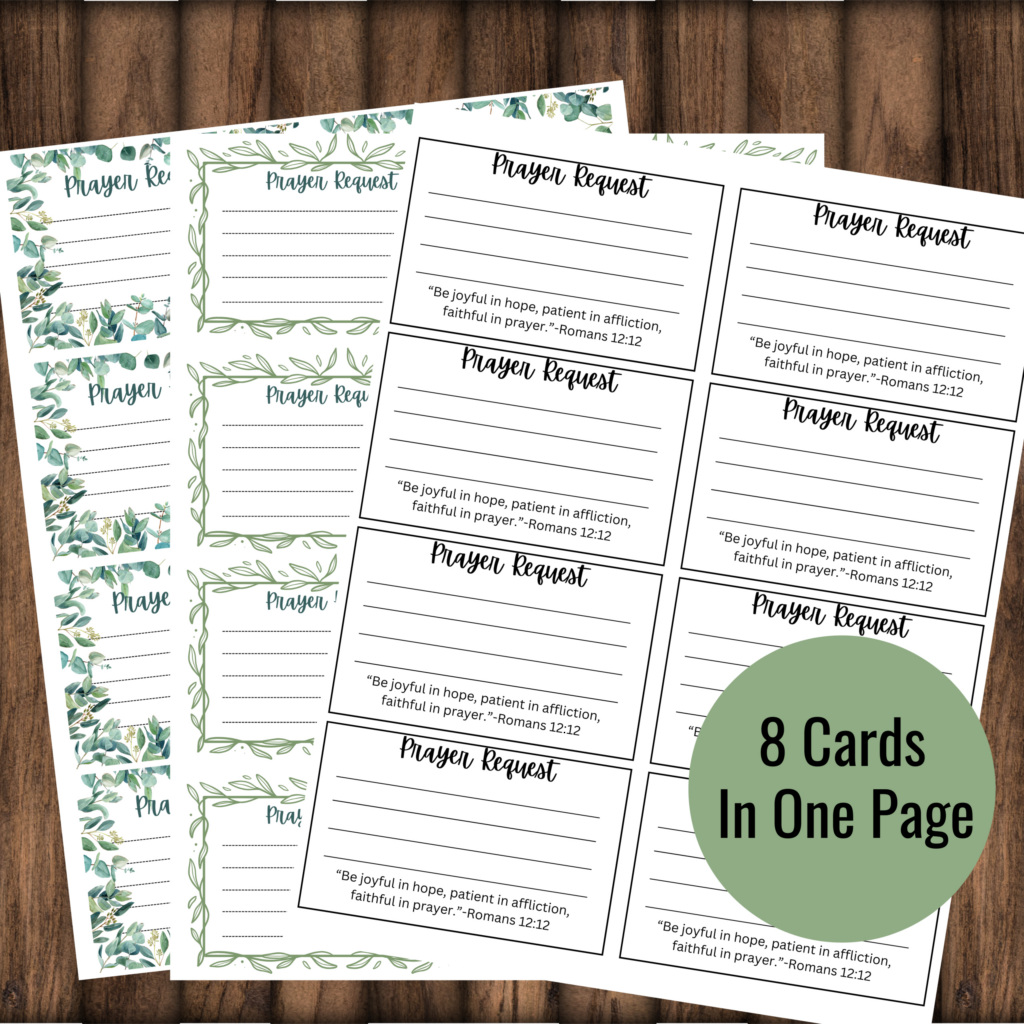 Free Prayer Request Card Templates | Rossy Printable