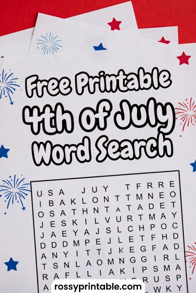 Free Printable 4th Of July Word Search (Free PDFs)